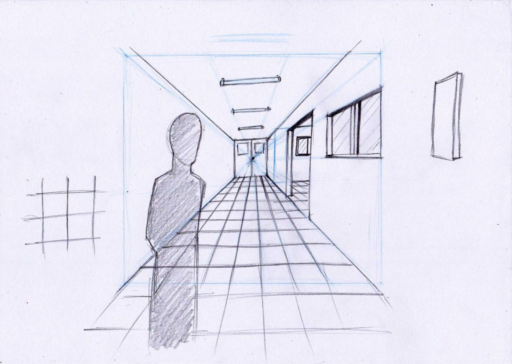 Dica de Desenho – Perspectiva com 1 ponto de fuga - Instinto Mangaka