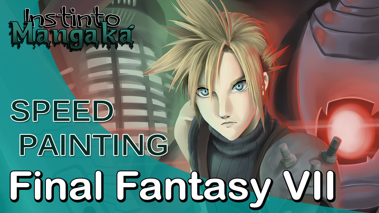 Final Fantasy VII fanart | Speed painting - Instinto Mangaka
